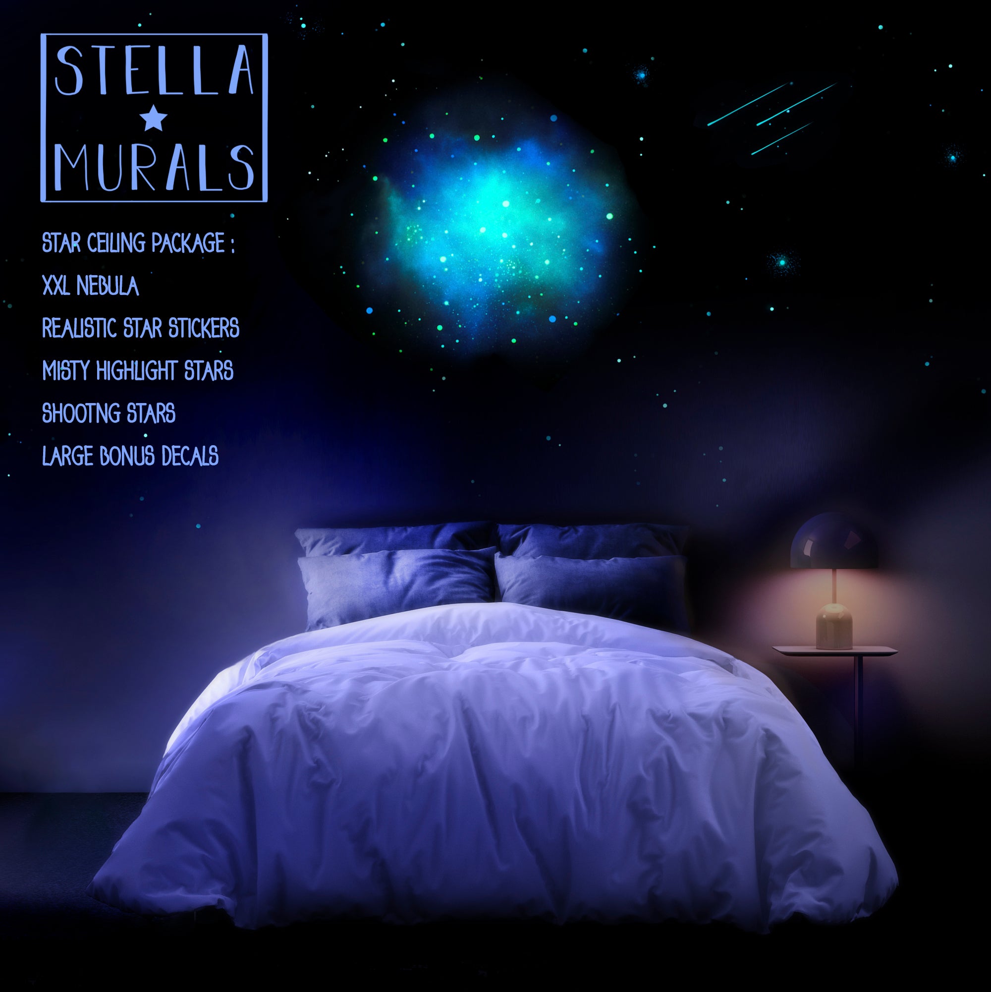 Glow in the Dark Nebula Star Ceiling