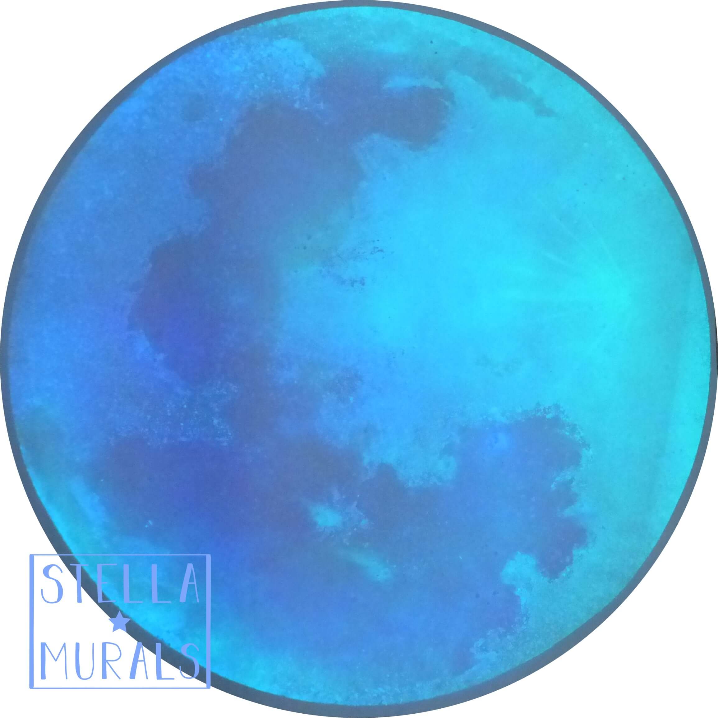 XL Glow in the Dark Blue Moon Sticker